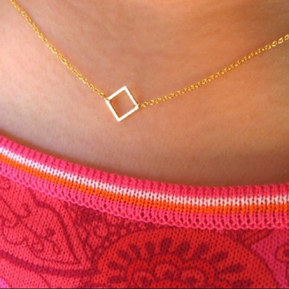 1 Oak | Jewelry | Diamond Minimal Gold Simple Cute Dainty Necklace ...